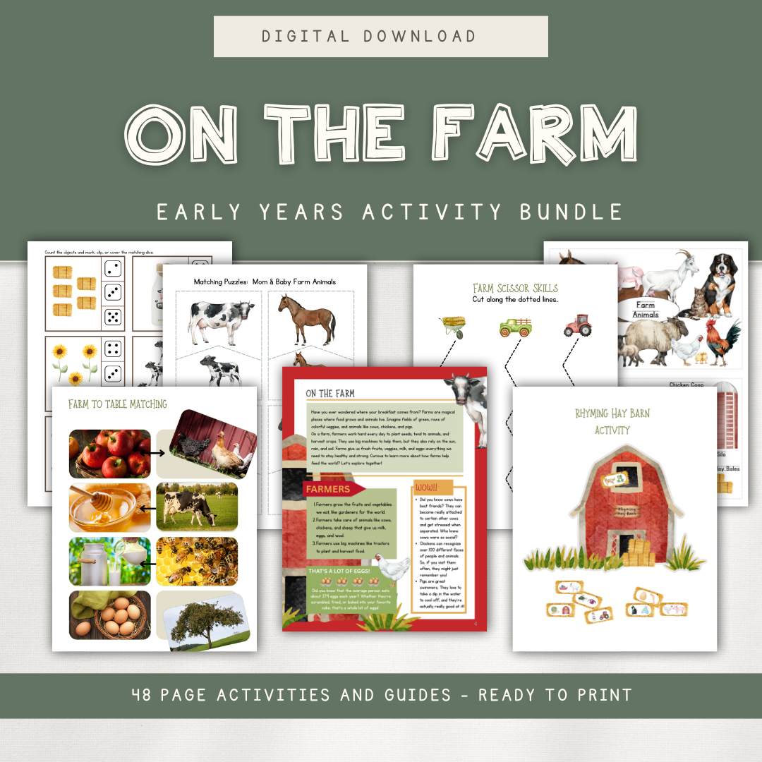 On the Farm Themed Activity Pages - Digital Download | Chickadees ...