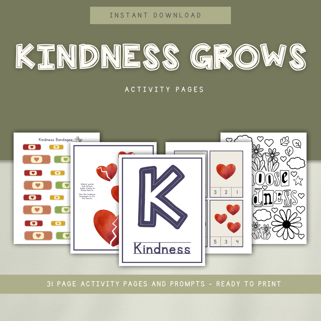 Kindness Grows Activity Pages | Chickadees Wooden Toys