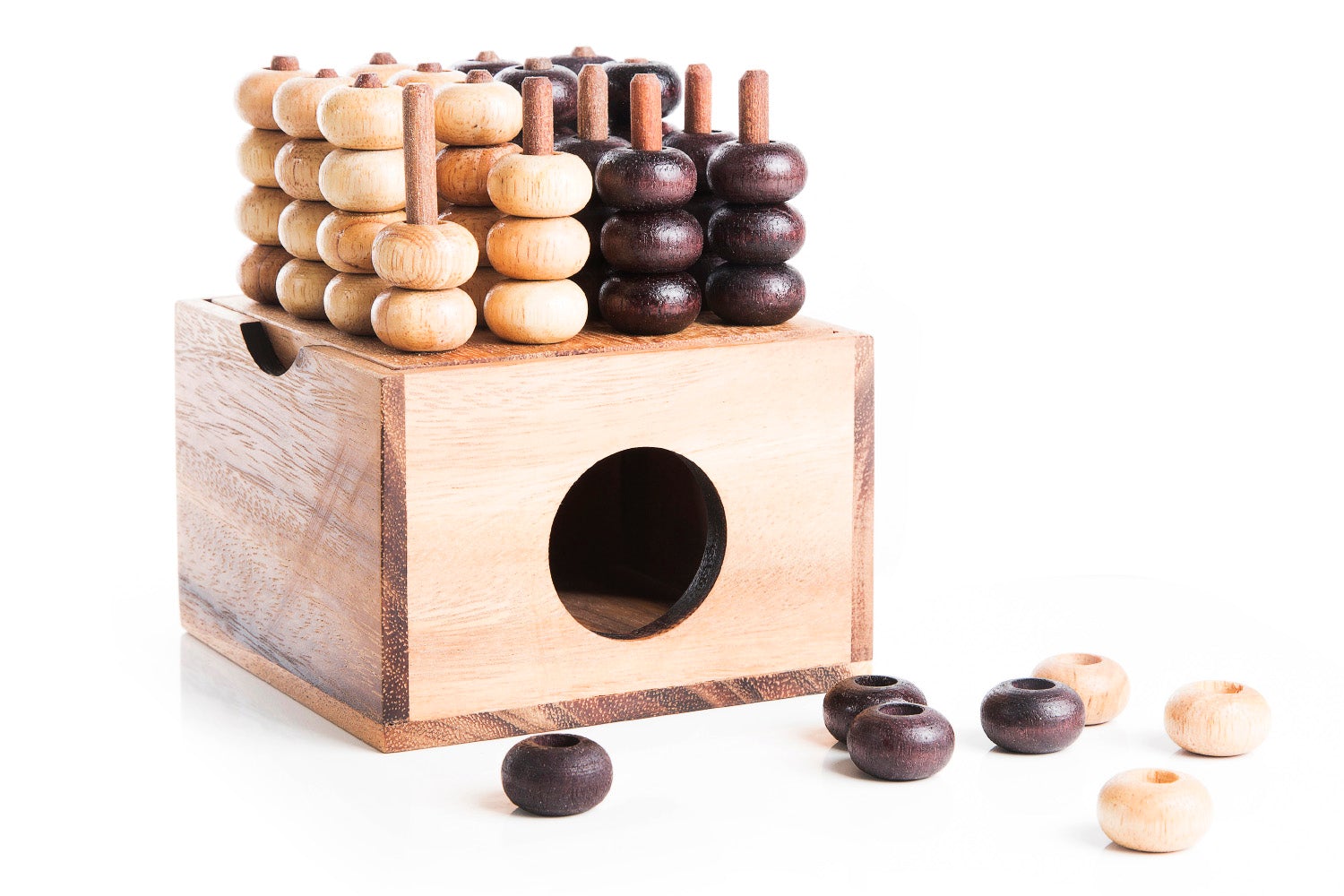 3D Connect Four - Strategy Board Game | Chickadees Wooden Toys