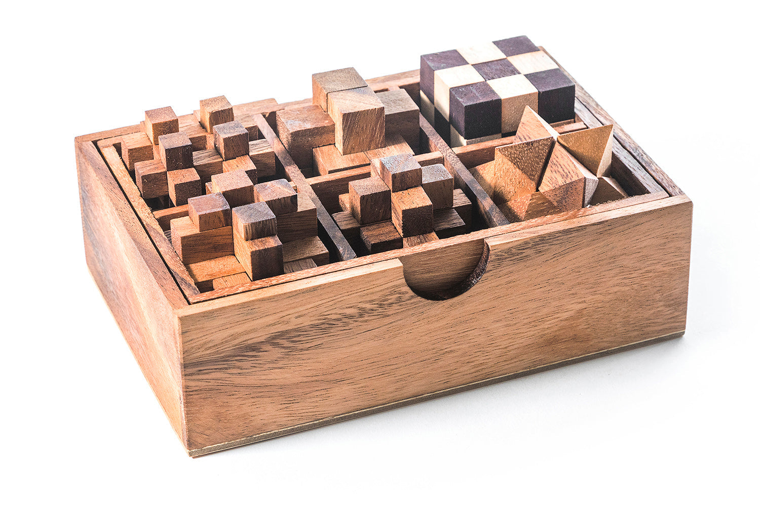 6 STEM Puzzle Gift Set - Wooden Puzzle Brain Teaser | Chickadees Wooden ...