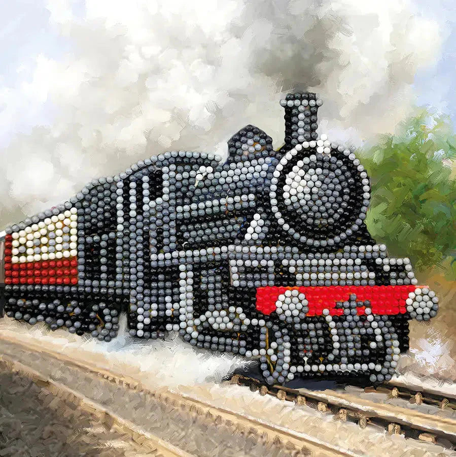 Train Crystal Art Card Kit Craft Buddy | Chickadees Wooden Toys
