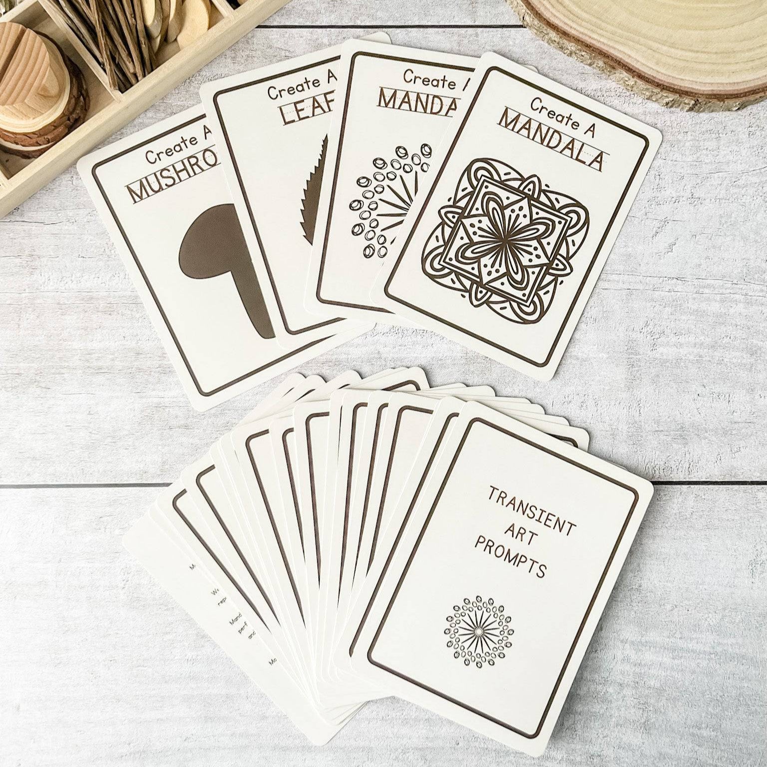 Transient Art Prompt Cards | Chickadees Wooden Toys