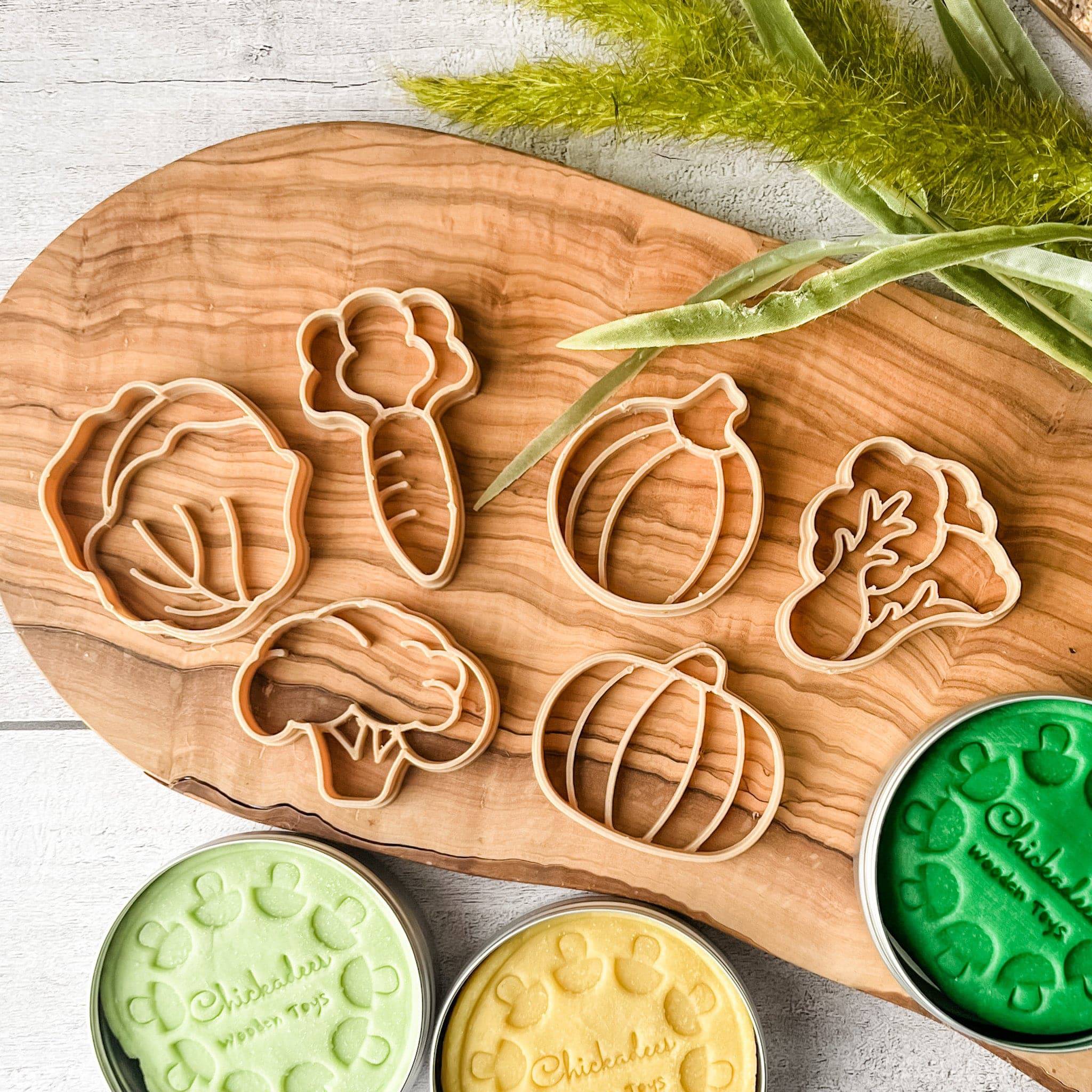 Veggie Mini Eco Cutter Set | Chickadees Wooden Toys