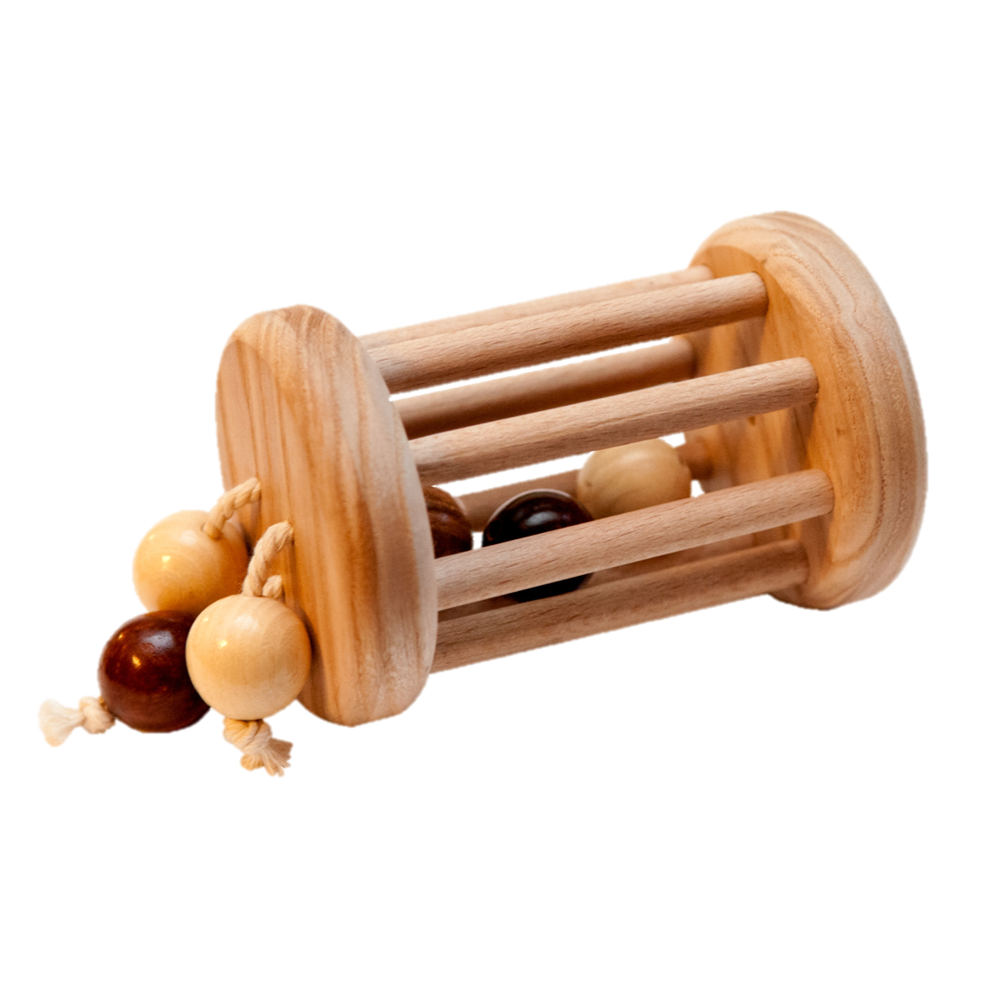 Montessori Rattle with Rolling Balls | Chickadees Wooden Toys