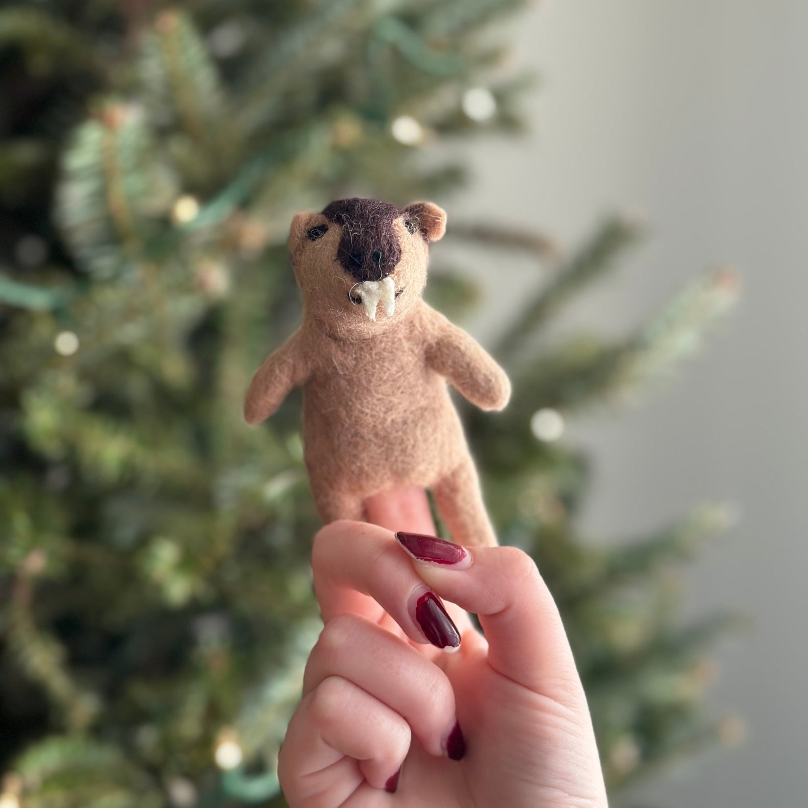 Wombat Finger Puppet | Chickadees Wooden Toys