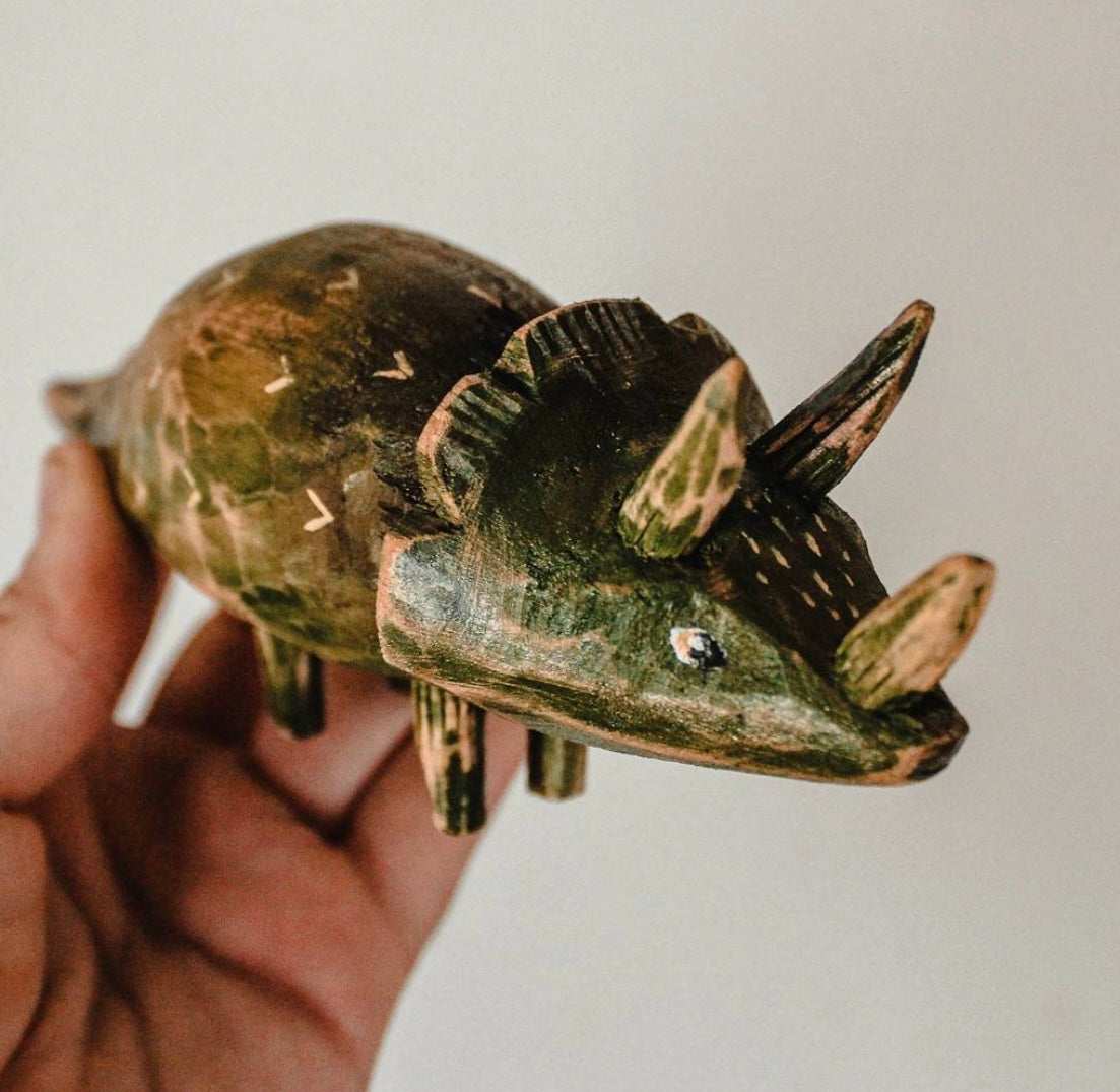 Hand Carved Wooden Dinosaur Toy | Chickadees Wooden Toys