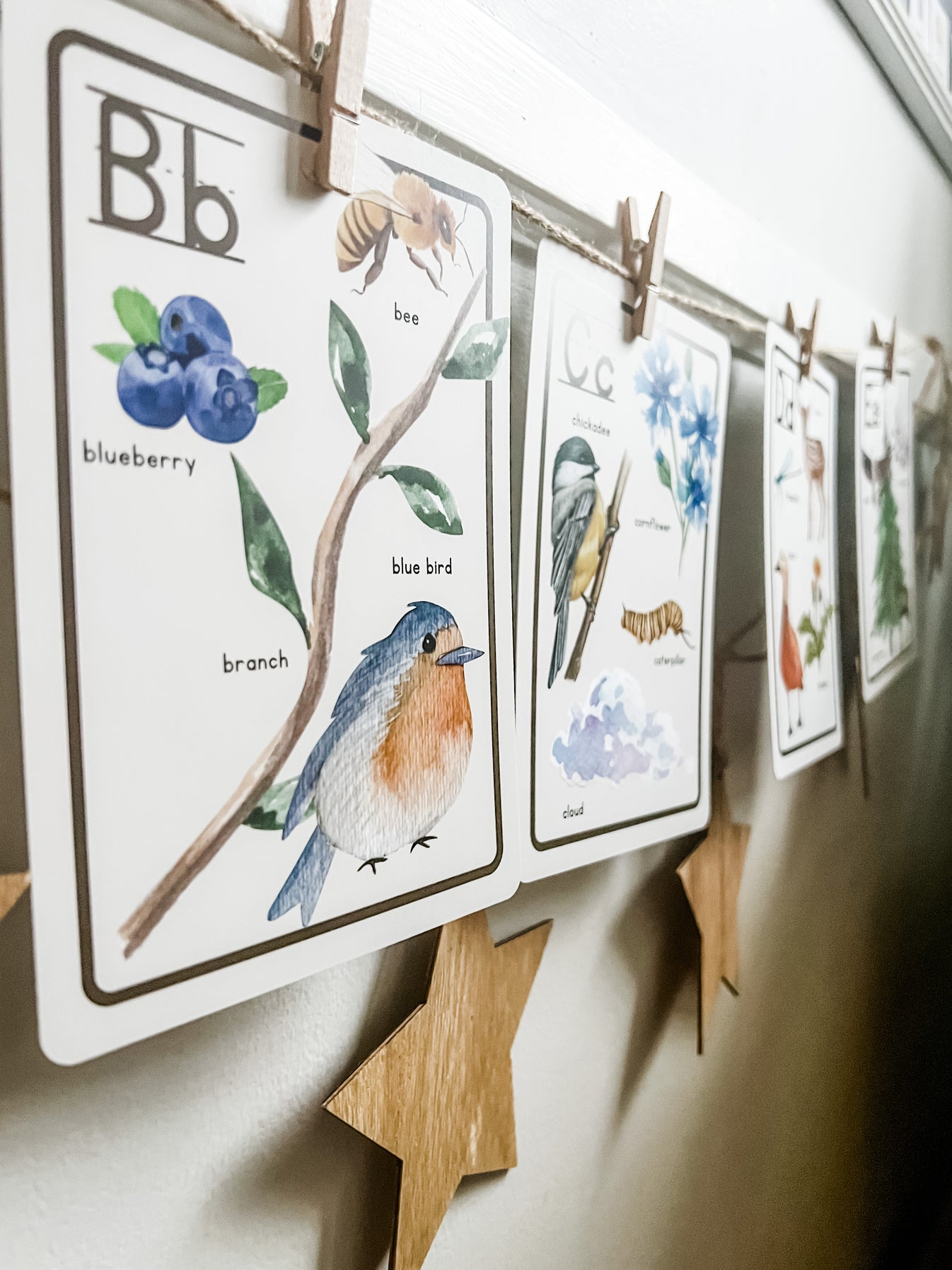Nature Alphabet Flashcards | Chickadees Wooden Toys